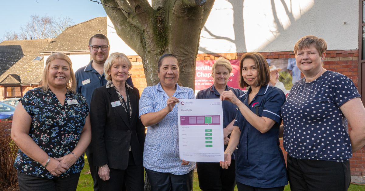 MHA Chapel Fields smiles after strong Care Quality Commission rating